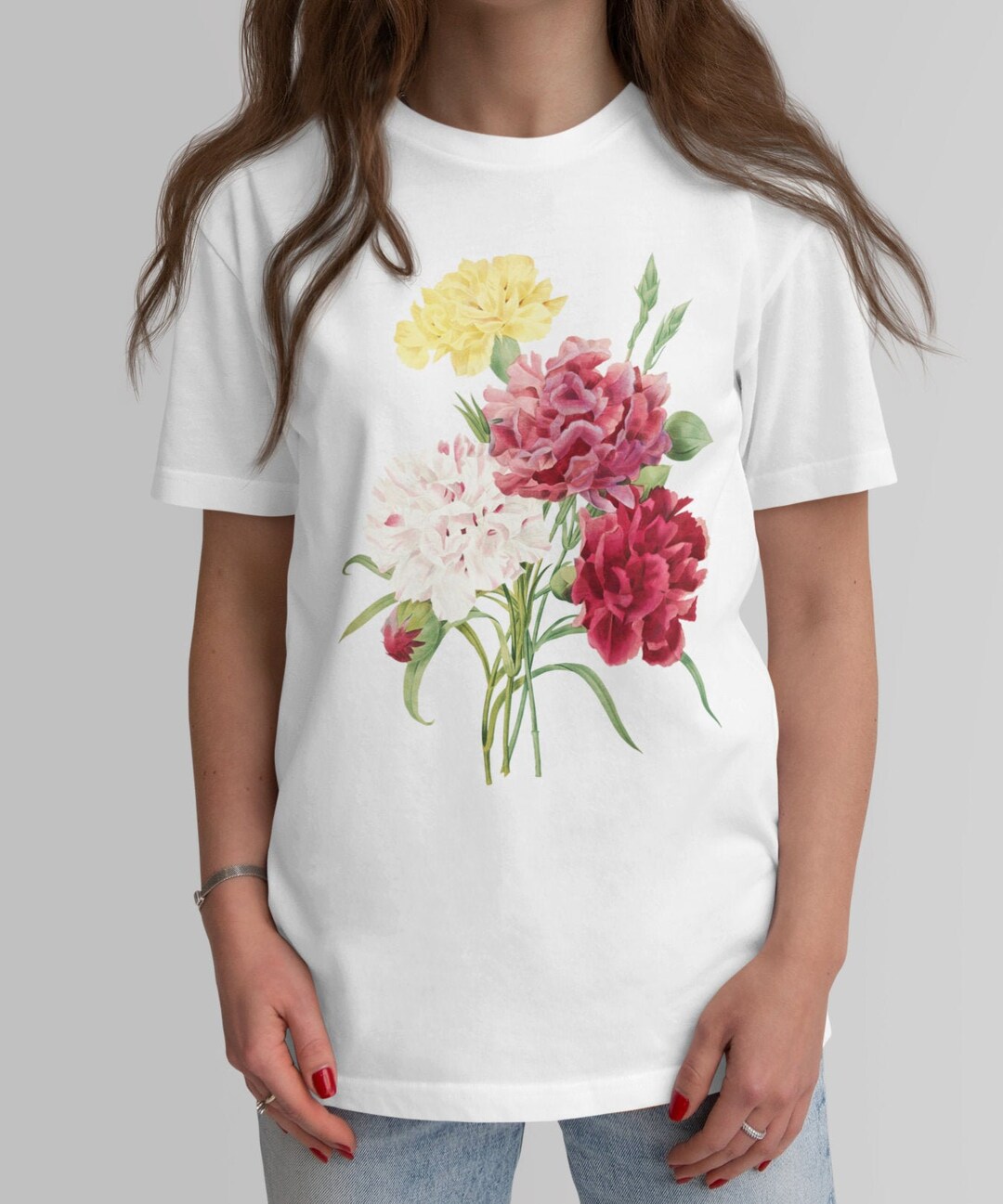 Carnation Flower Bouquet Shirt, Mother's Day Gift, Botanical Lover ...