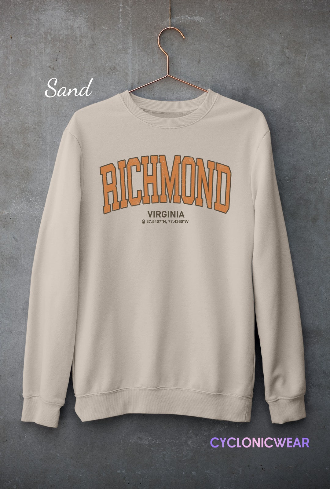 Vintage Richmond Virginia Sweatshirt, College Student Apparel, Sorts ...