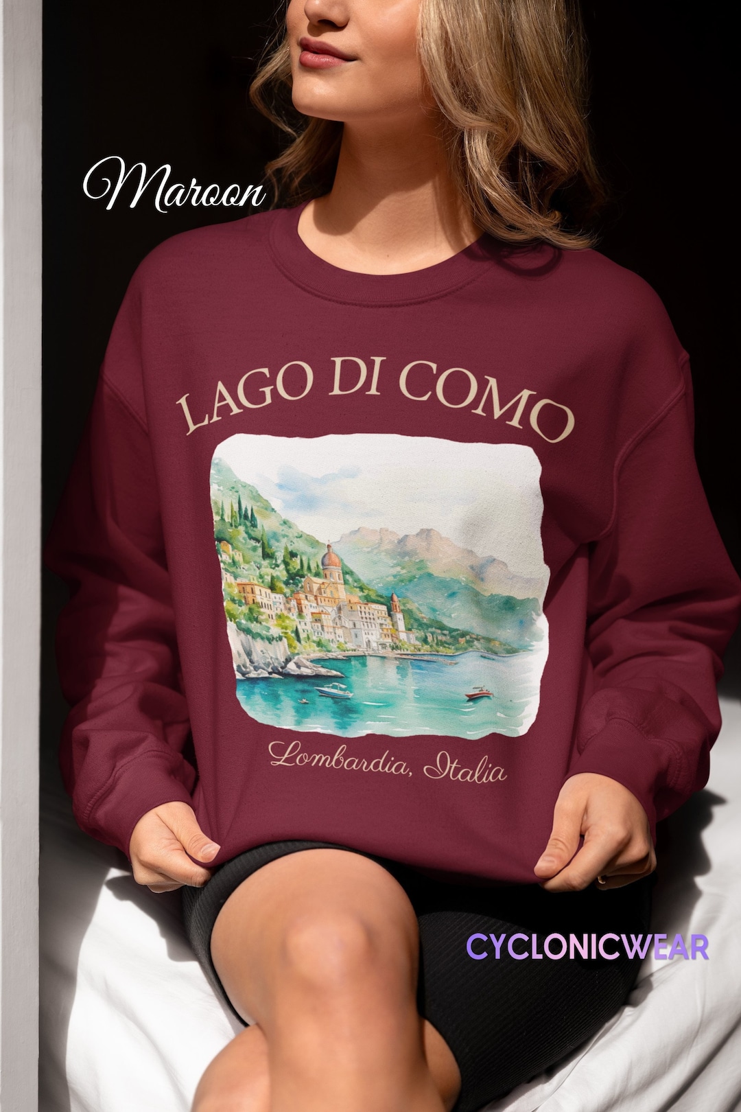 Lake Como Italy Sweatshirt, Lago Di Como Sweater, Europe Family ...
