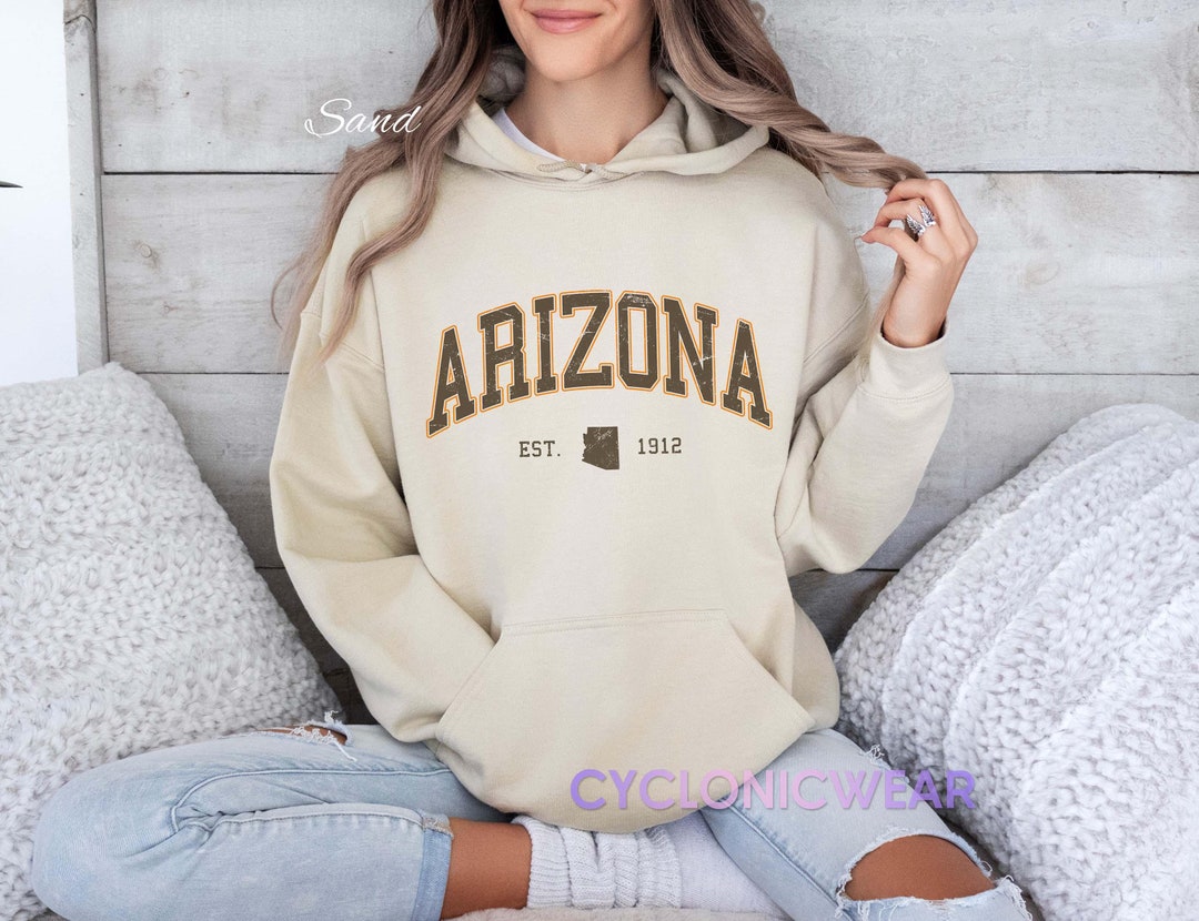Arizona Hoodie, Desert Sunset Sweatshirt, Vintage Arizona Pullover ...