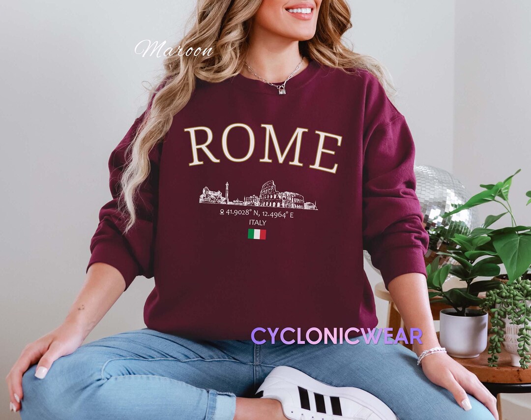 Vintage Rome Crewneck Sweatshirt: Italy Travel Gift - Etsy Italia