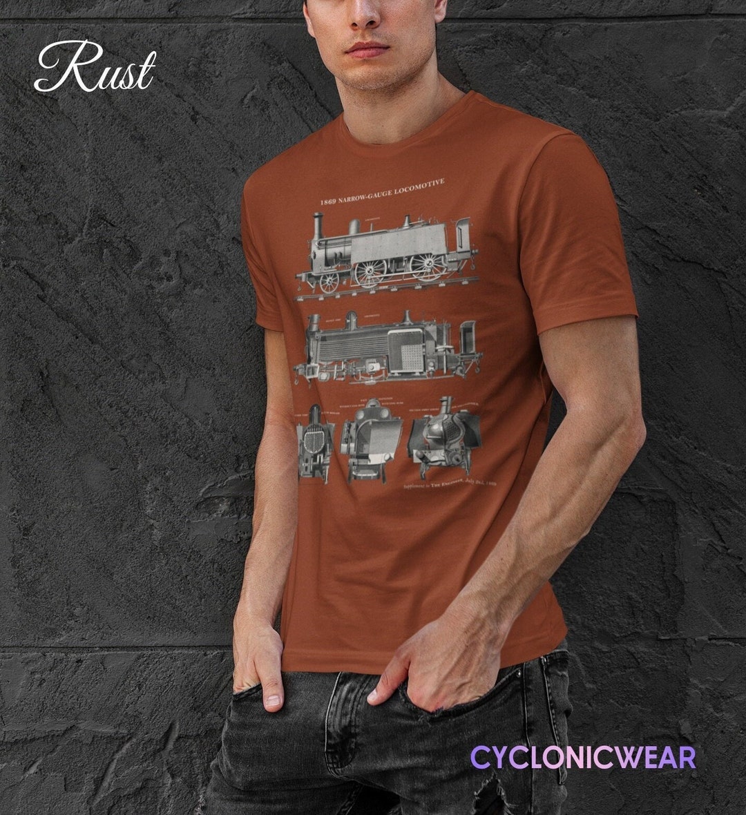 Locomotive Train Shirt, Retro Train Enthusiast Gift, Railroad History ...
