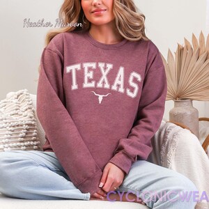 Texas Longhorn Sweatshirt, College Student Apparel, Sports Fan Sweater ...