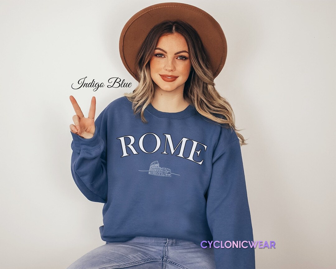 Rome Italy Minimalist Sweatshirt , Rome Colosseum Sweater, Italy ...