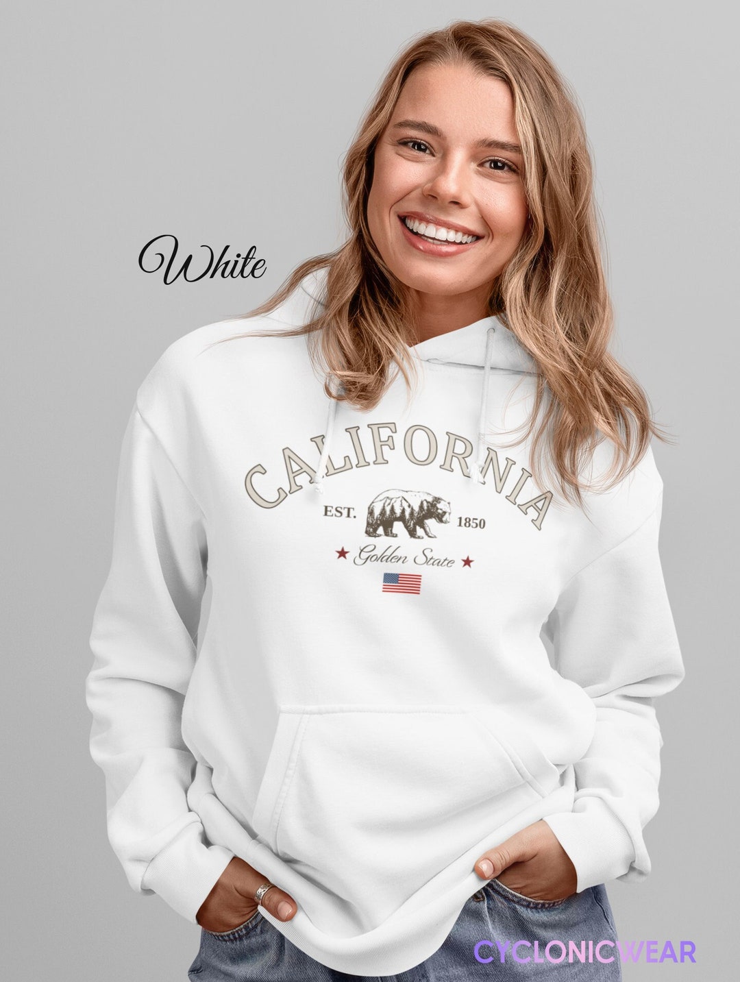 California Bear Hoodie: Golden State Graphic Sweatshirt - Etsy