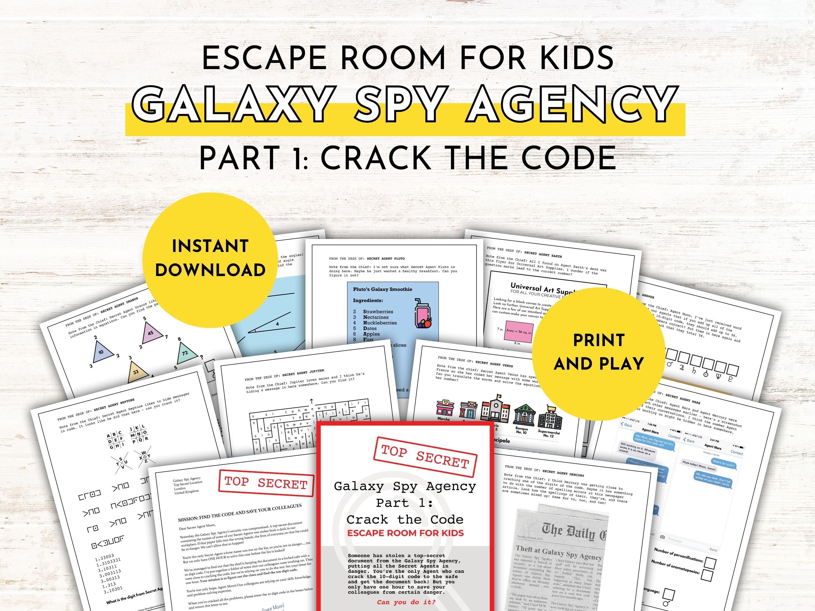 Printable Escape Room Fun Activity for Kids, Elementary Children's ...