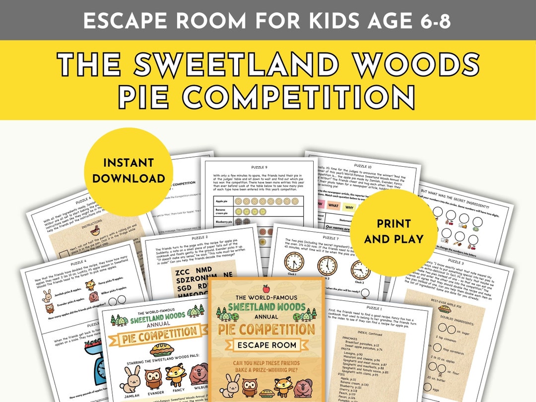 Printable Woodland Theme Escape Room Fun Kids' Activity, Elementary ...