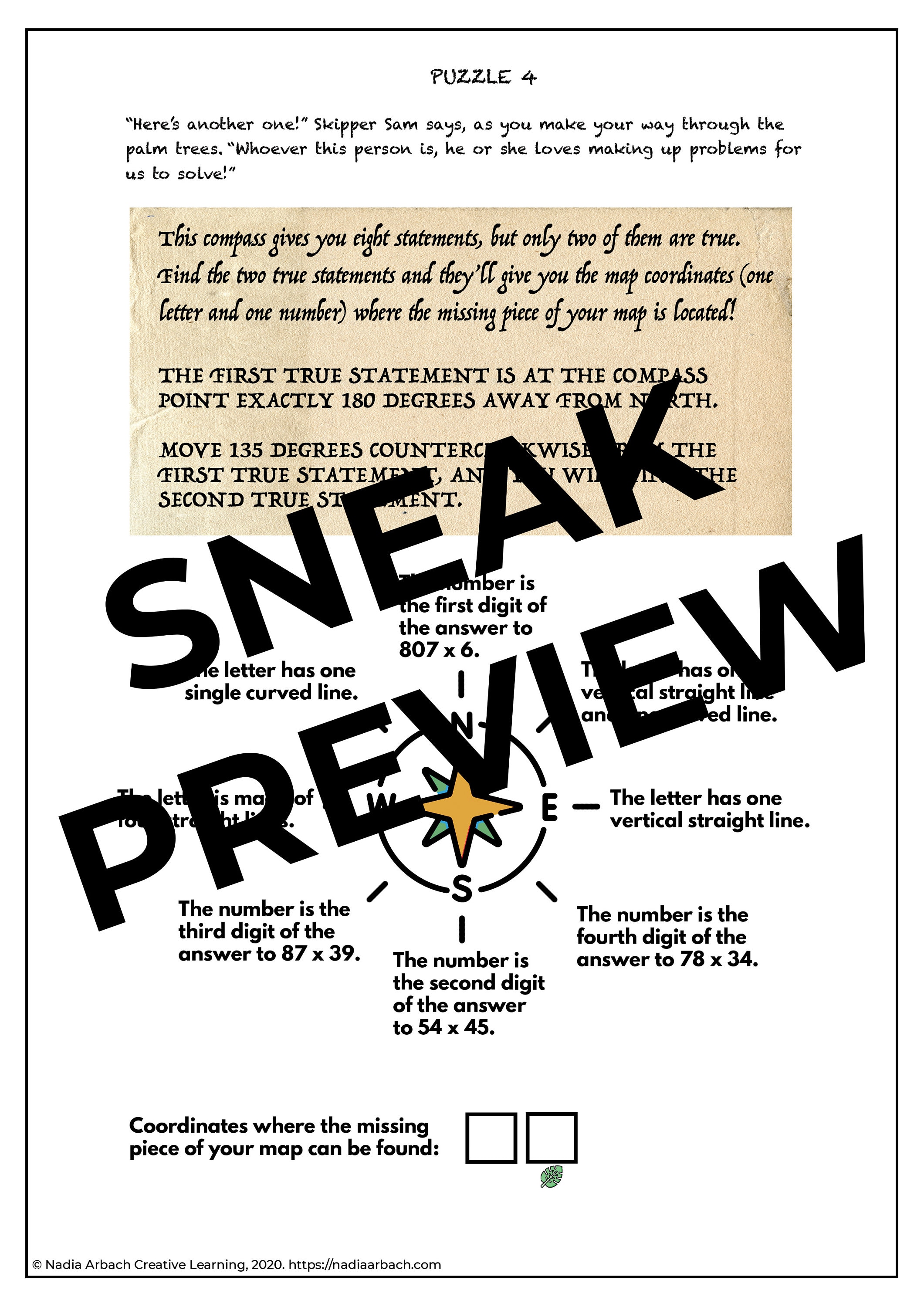 Escape Room Activity for Kids - Desert Island Adventure With the ...