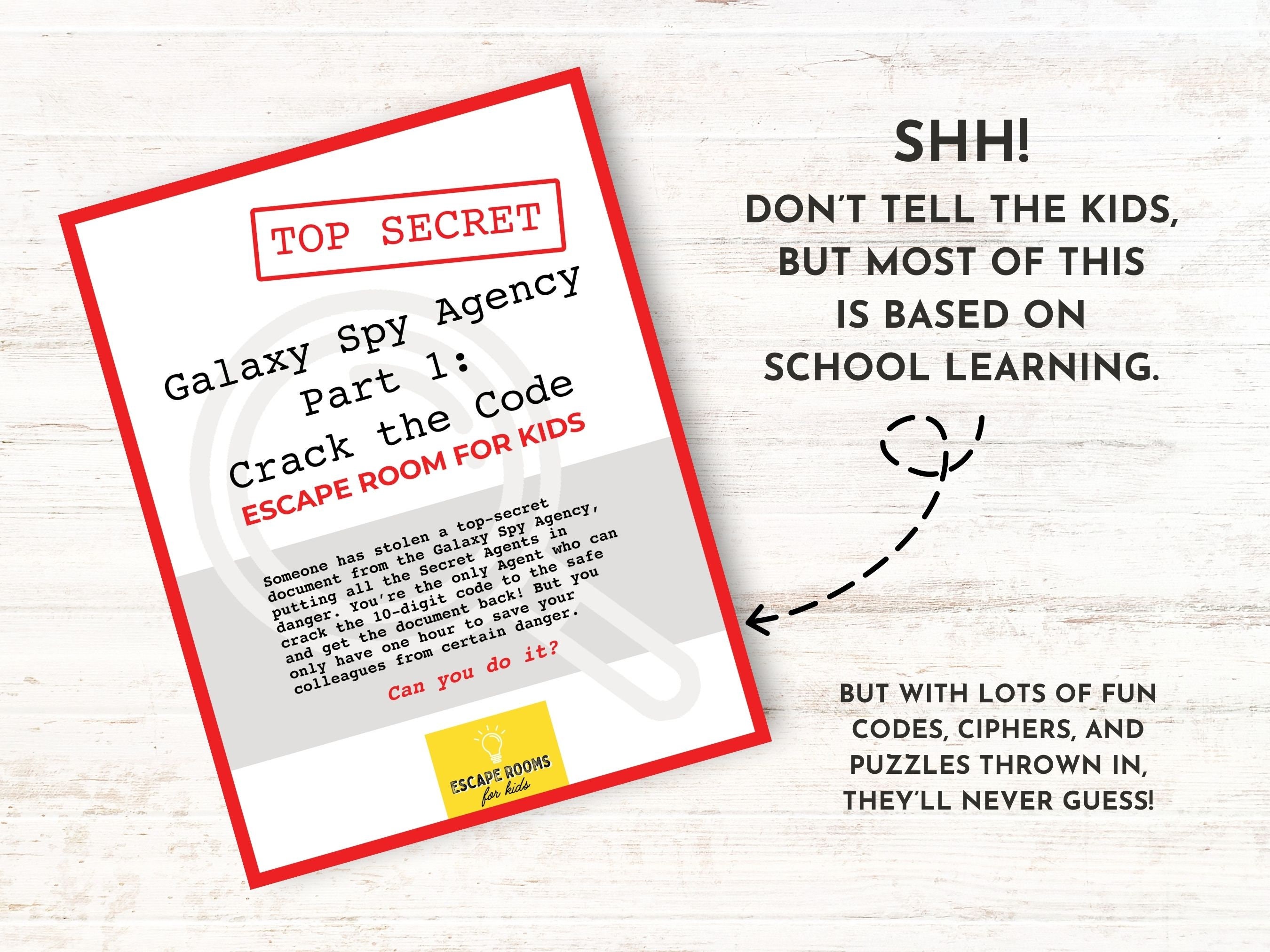 Printable Escape Room Fun Activity for Kids, Elementary Children's ...