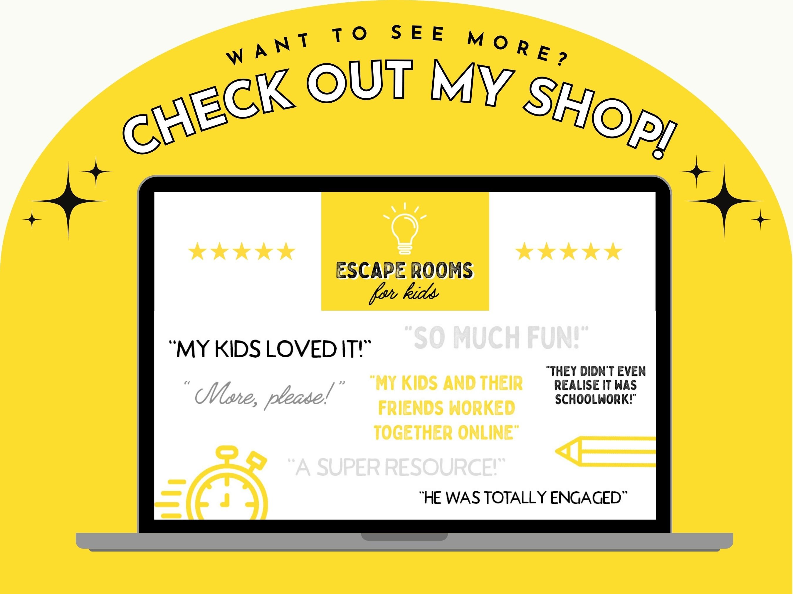 Printable Escape Room Fun Activity for Kids, Elementary Children's ...