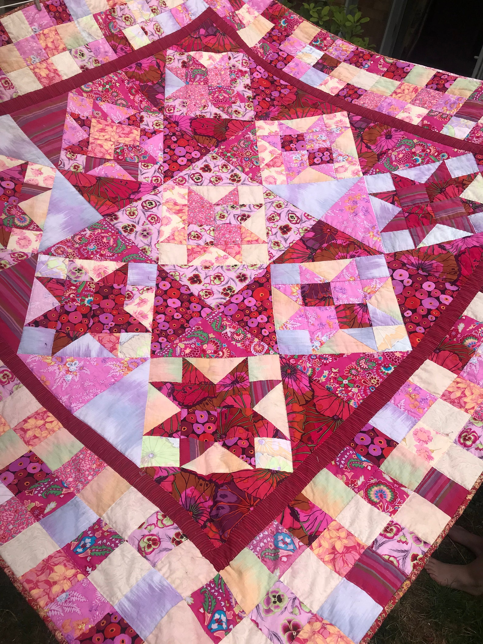 Patchwork Star Quilt in Kaffe Fassett - Etsy