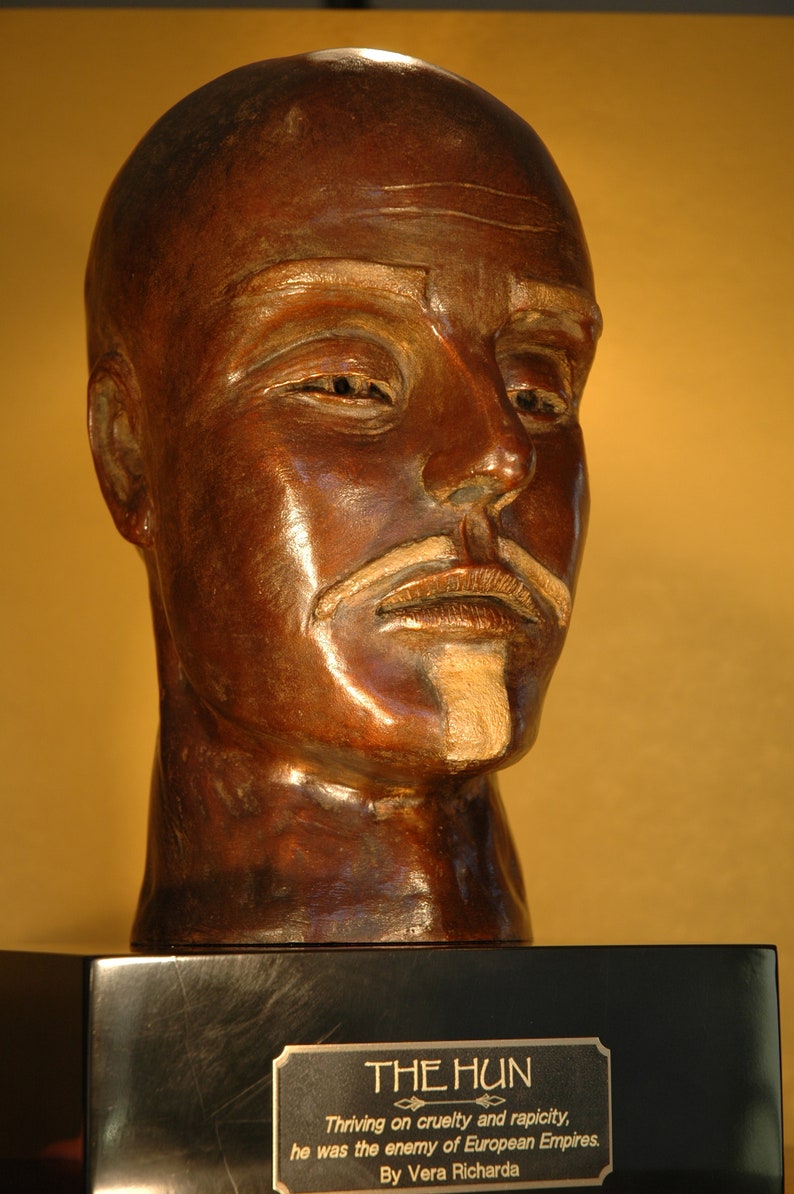 The Hun Terrifying Looking Fighter Head in Bronze Head of - Etsy