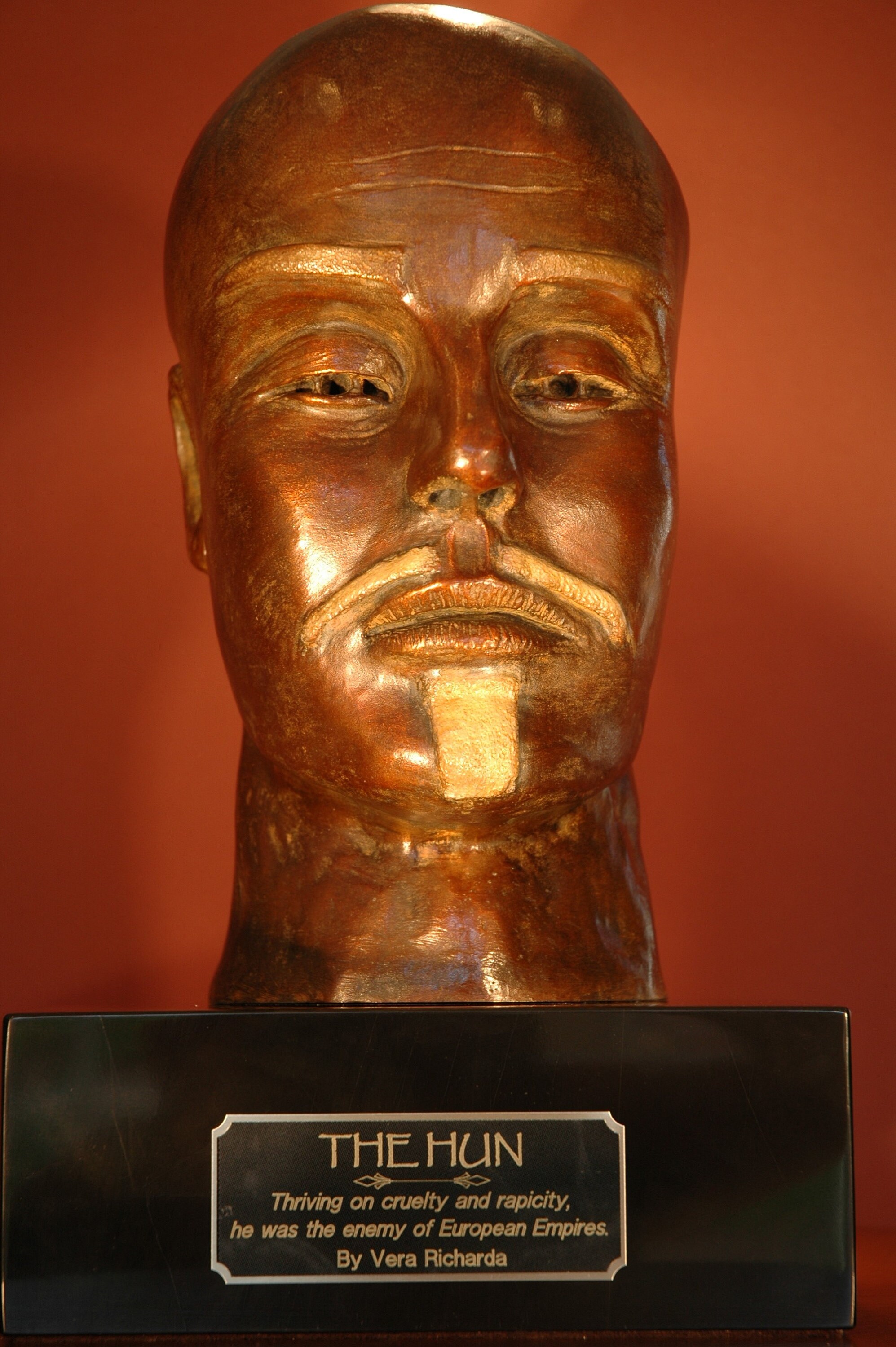 The Hun, Terrifying Looking Fighter, Head in Bronze, Head of Fighter ...