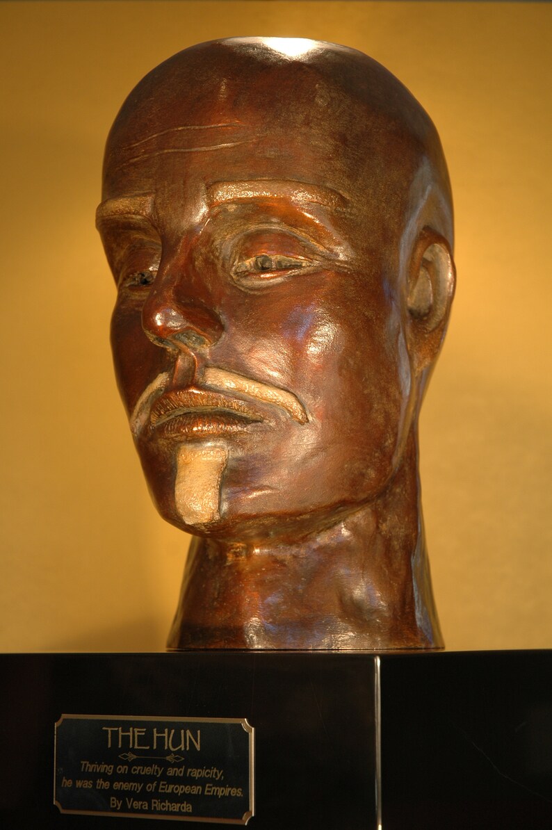 The Hun, Terrifying Looking Fighter, Head in Bronze, Head of Fighter ...