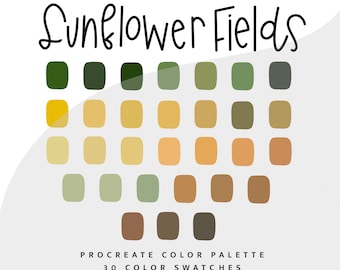 Procreate Color Palette Sunflower Garden Color Swatches Instant ...
