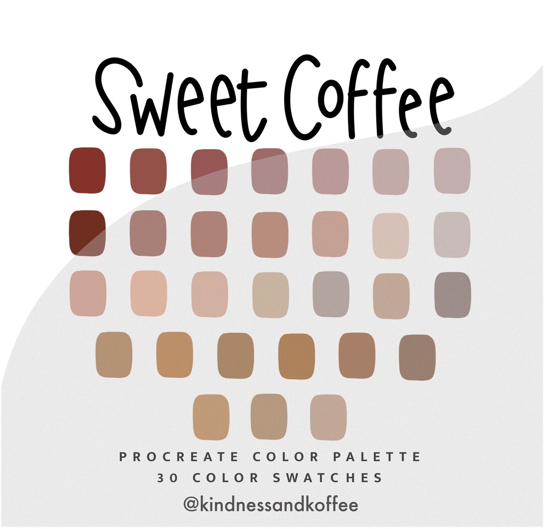 Sweet Coffee Procreate Palette / Procreate Swatches / iPad Pro Colors ...