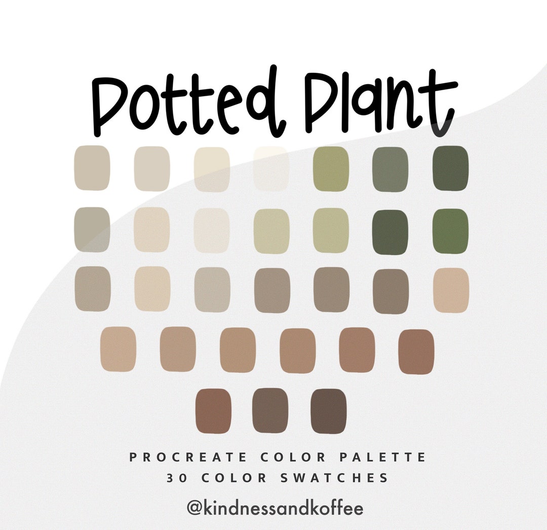 Potted Plant Procreate Palette / Procreate Swatches / iPad Pro Colors ...