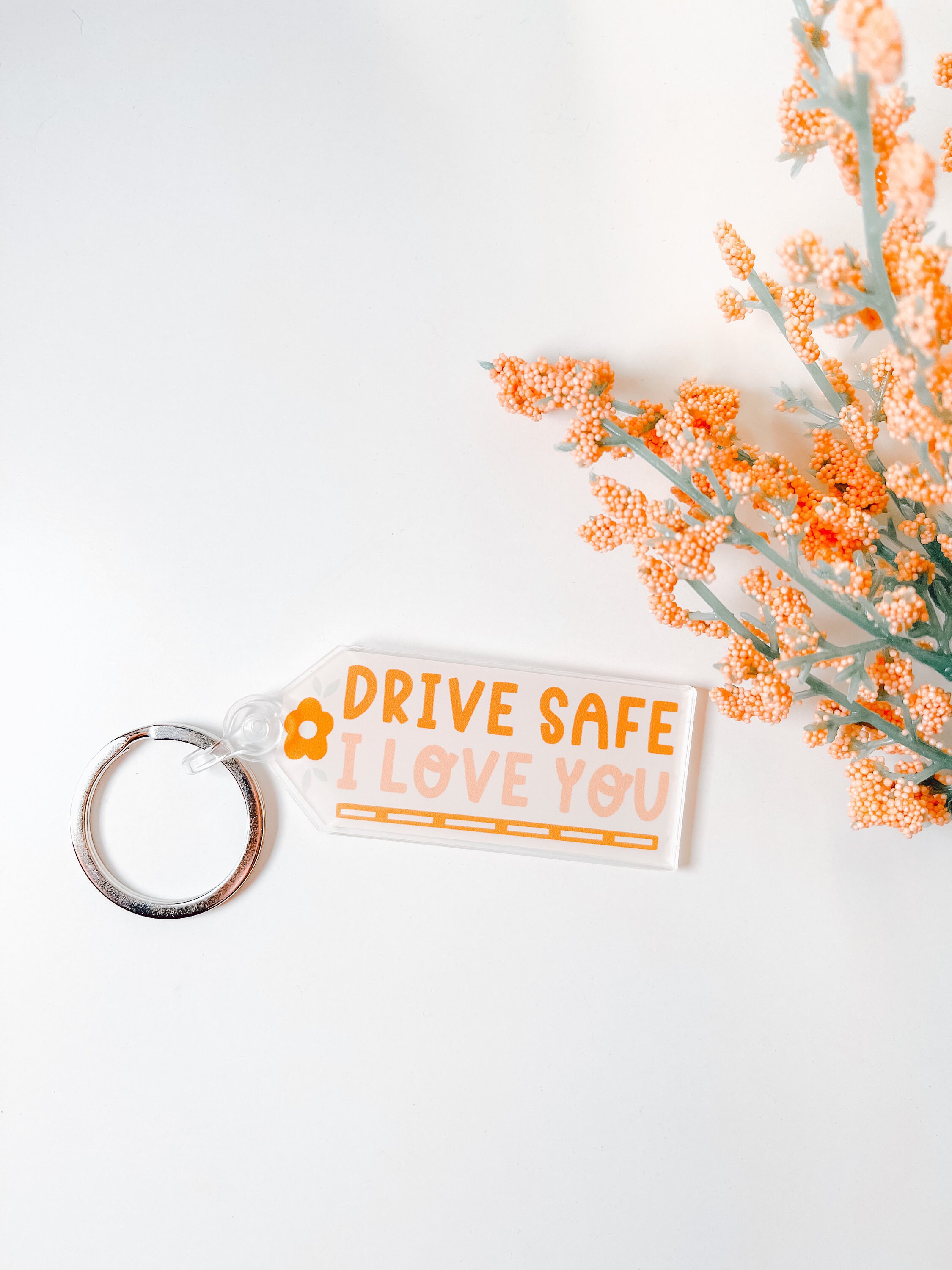 Drive Safe Key Chain // cute pastel colored // quote keychain | Etsy