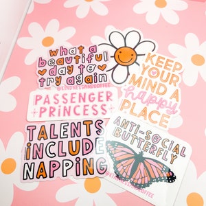 Passenger Princess Sticker / Cute Positive Decals / Hand Drawn and ...