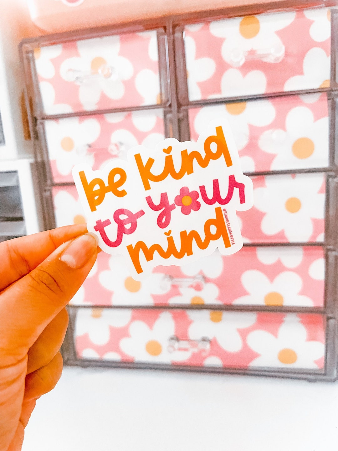 Be Kind to Your Mind Sticker / Mental Health Decal / Hand Drawn and ...