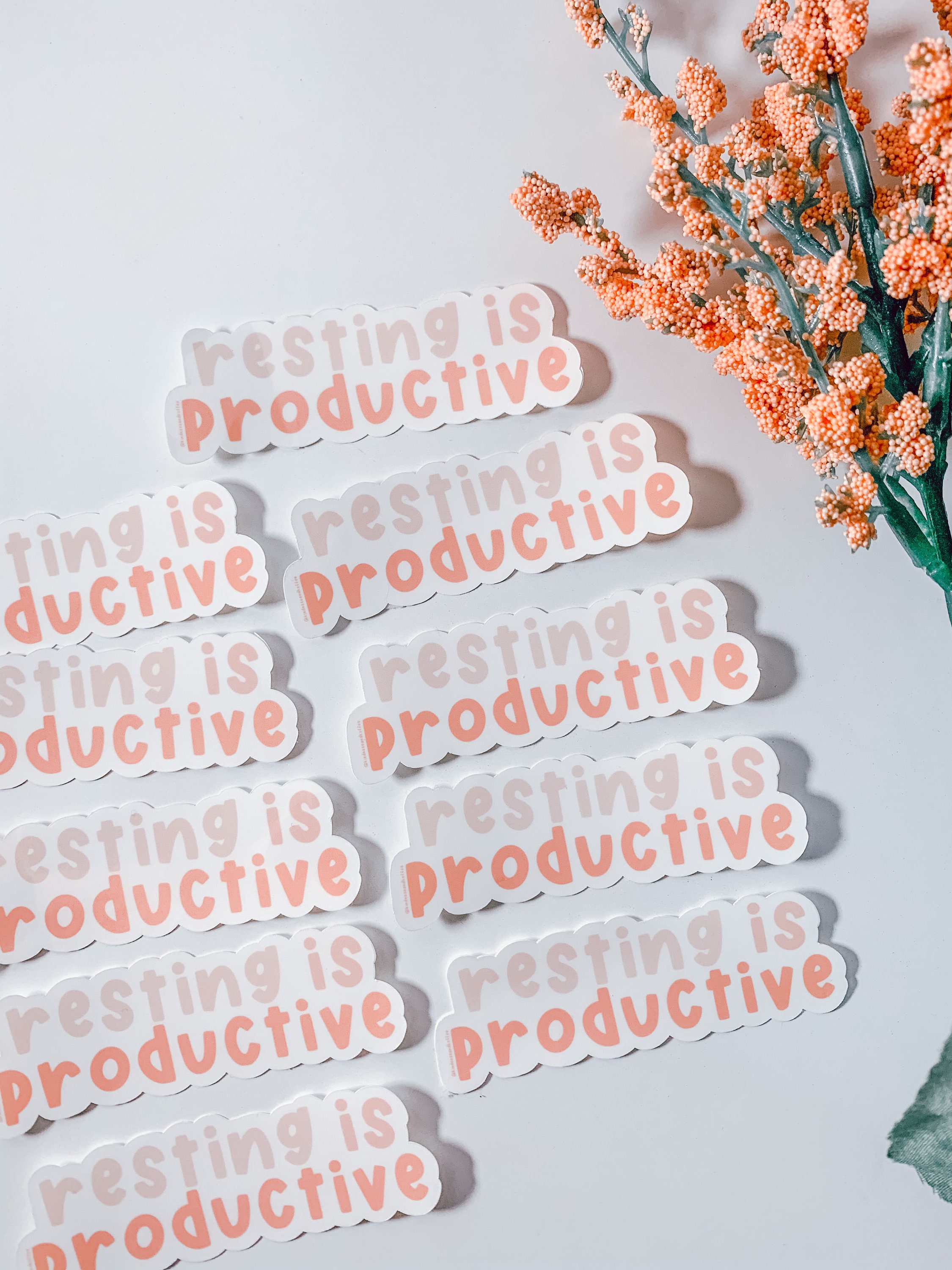 Rest is Productive Sticker / mental health encouraging | Etsy