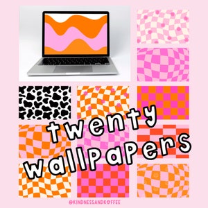 20 Retro Checkered Desktop Wallpapers / Instant Digital Download ...
