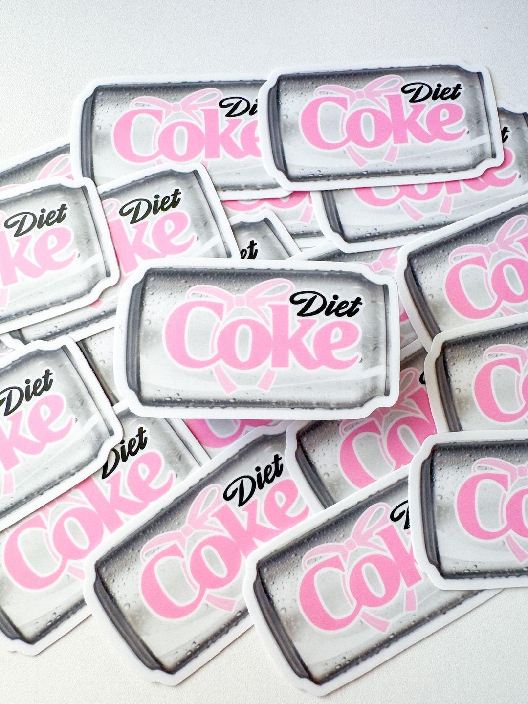 Pink Diet Coke Coquette Sticker | Pink Bows Vinyl Sticker | Self Care ...