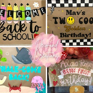 Custom Hand Painted Banner back to School Edition - Etsy