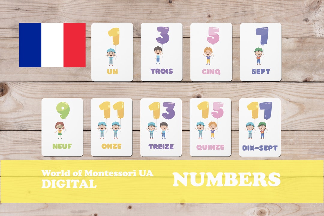 PRINTABLE NUMBERS FLASH Cards From 0 to 20 in French. Learn How to ...
