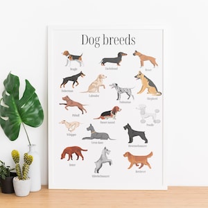 PRINTABLE DOG BREEDS Poster - Etsy