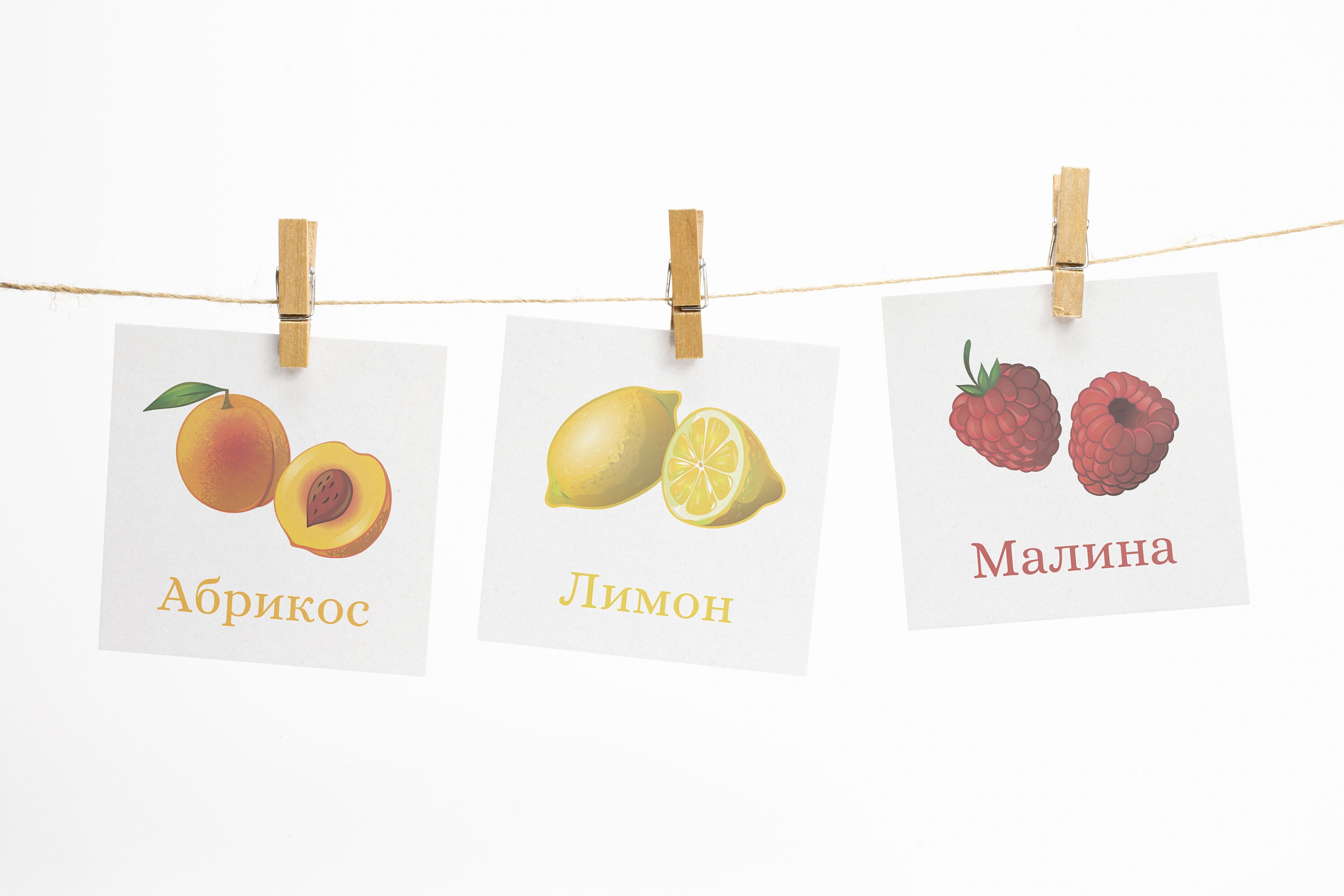 PRINTABLE UKRAINIAN FRUIT Cards for Home Studying - Etsy