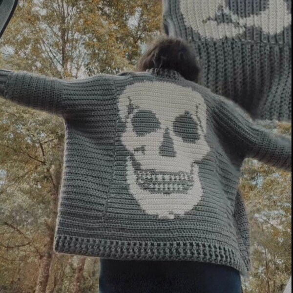 Skeleton Crochet Cardigan - Etsy