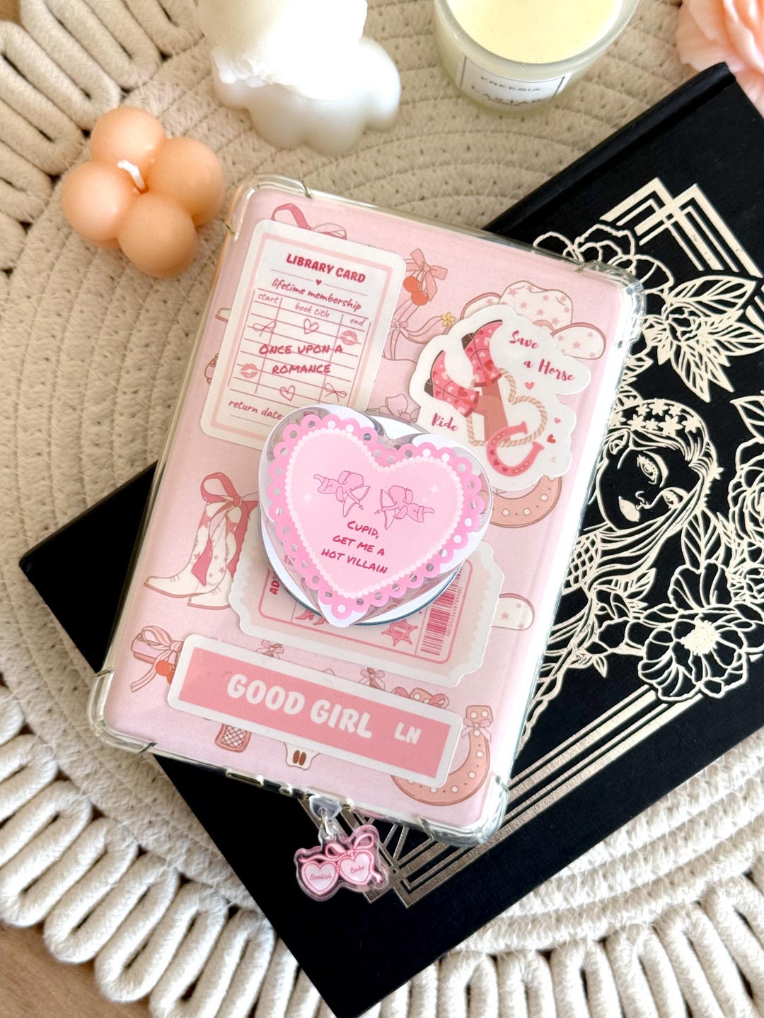 Magnetic Kindle Grip, Cupid Heart Kindle Holder, Kindle Accessories ...