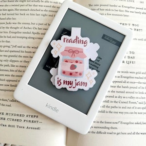 Reading is My Jam Magnetic Bookmark, Holographic Strawberry Bookmark ...