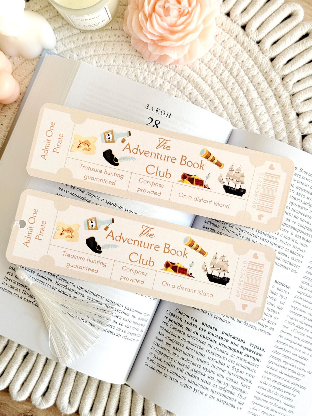 Adventure Bookmark, Ticket Bookmark, Book Club Bookmark, Bookish ...