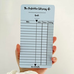 Reading Tracker, Library Card, Book Review Bookmark, Reading Journal ...