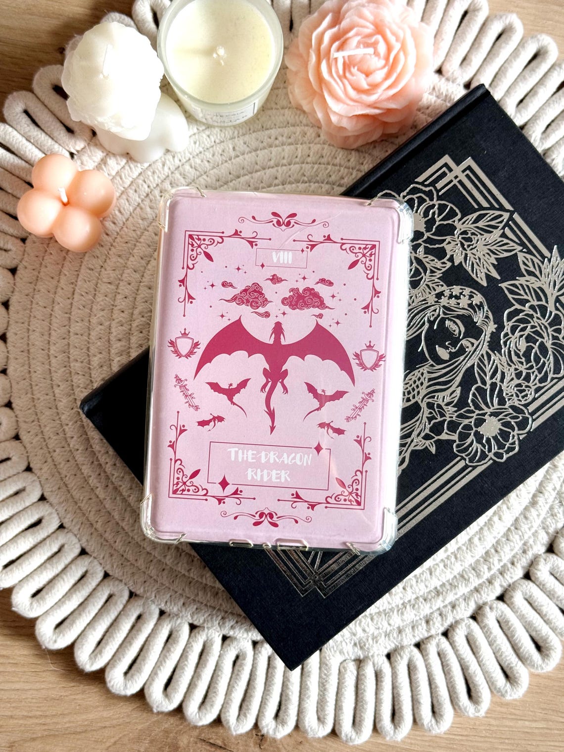 Dragon Kindle Insert for Clear Case, Romantasy Cardstock Kobo & iPad ...