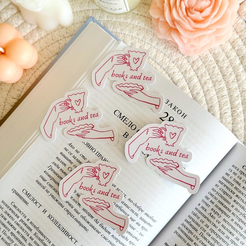 Bookish Stickers Tea - Etsy UK