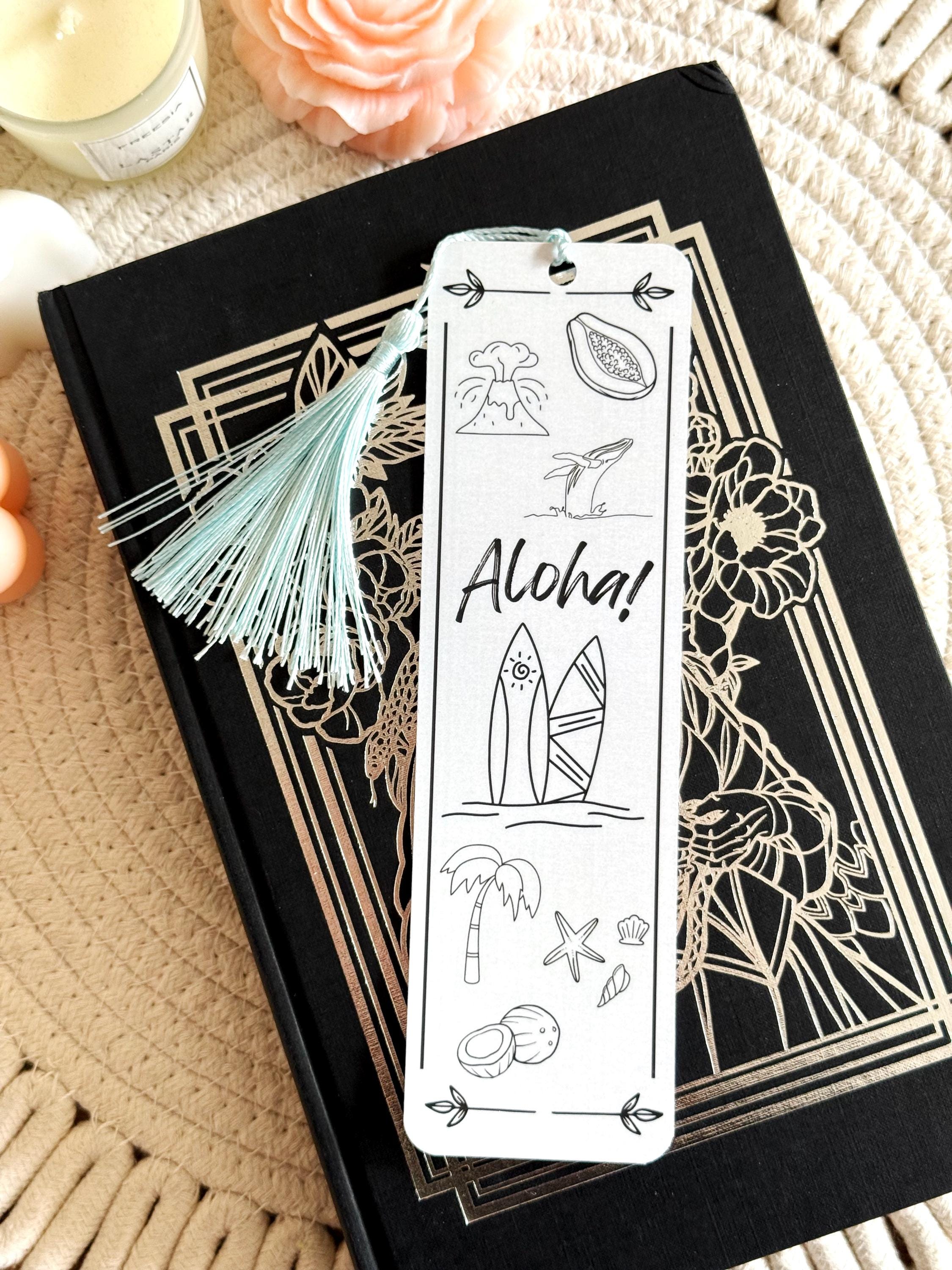 Aloha Summer Bookmark With Tassel, Cute Bookmark, Hawaii Bookmark ...
