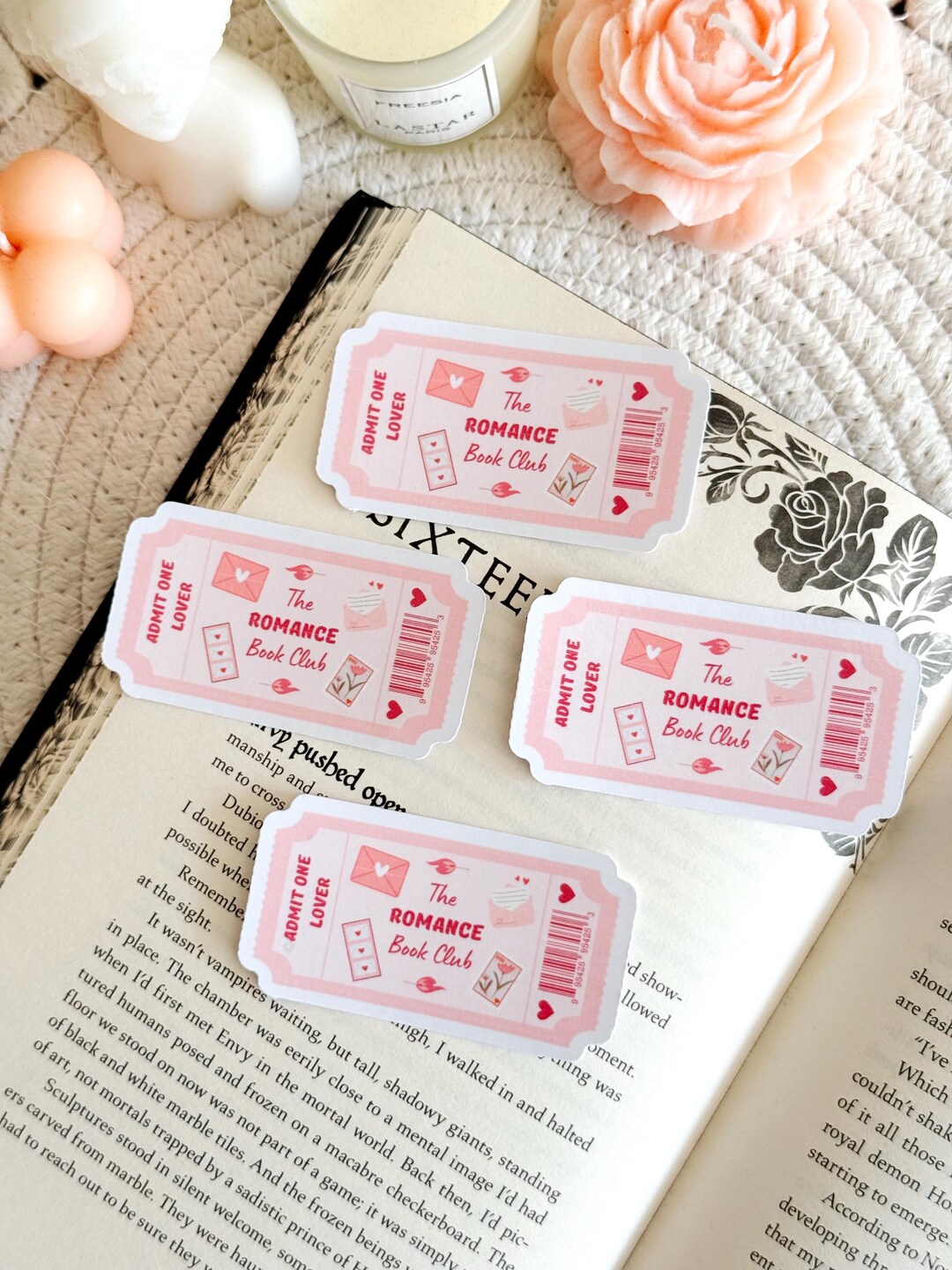 Romance Book Club Sticker, Ticket Sticker, Spicy Smut Book Sticker for ...