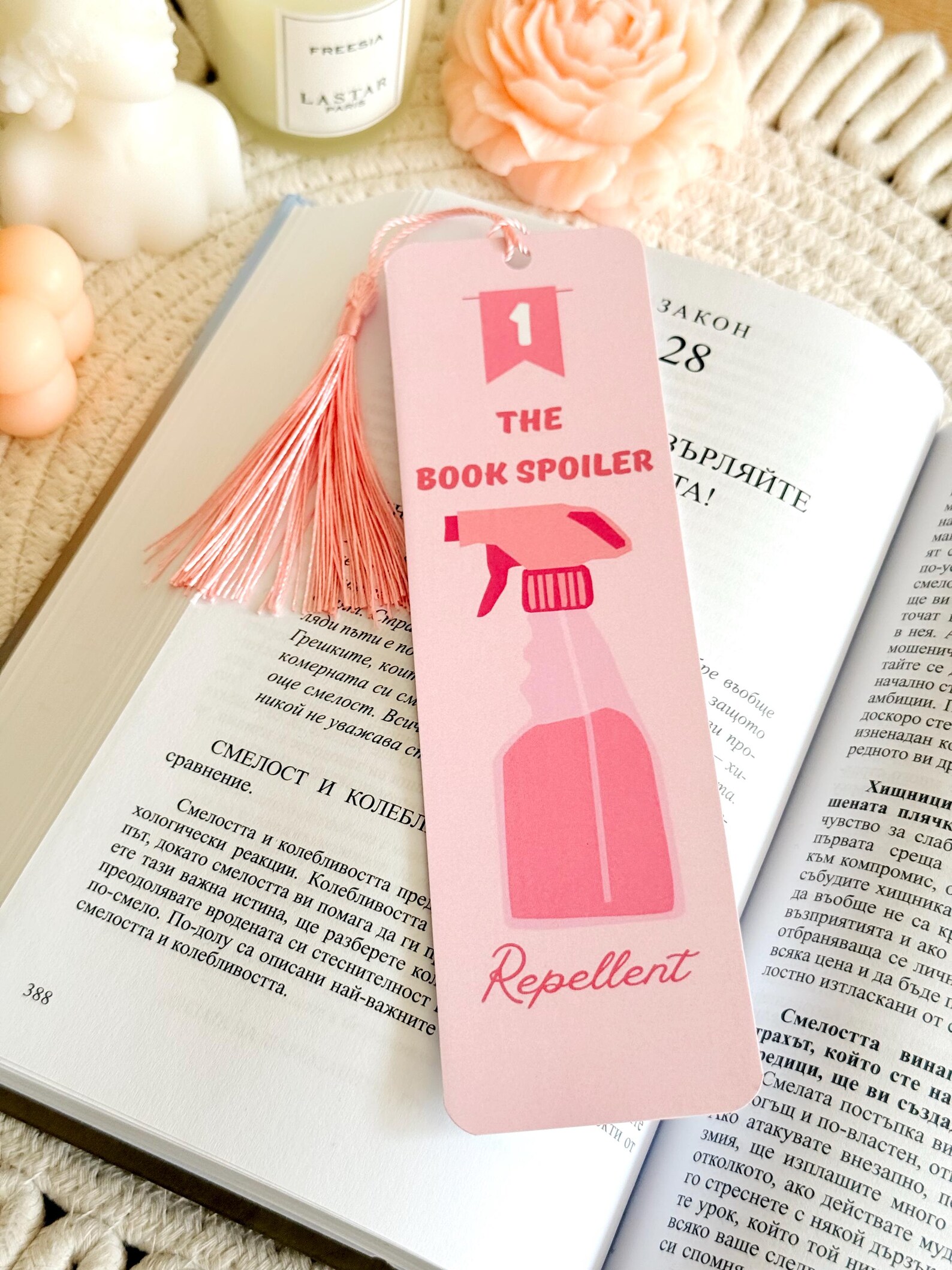 Book Spoiler Repellent Bookmark With Tassel, Cute Bookmark, Book ...