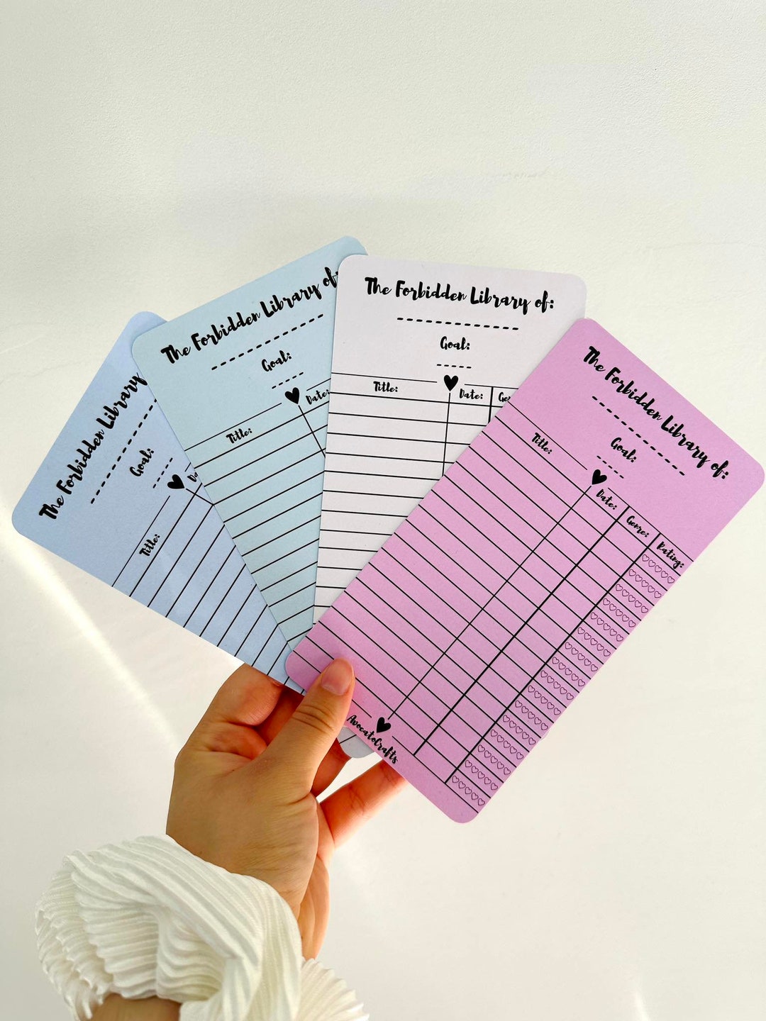 Reading Tracker, Library Card, Book Review Bookmark, Reading Journal ...