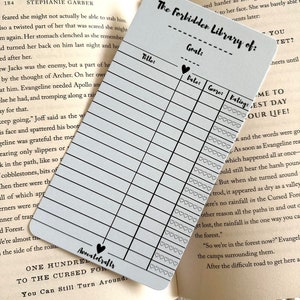 Reading Tracker, Library Card, Book Review Bookmark, Reading Journal ...