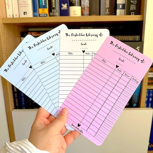 Reading Tracker, Library Card, Book Review Bookmark, Reading Journal ...