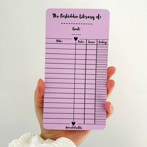 Reading Tracker, Library Card, Book Review Bookmark, Reading Journal ...
