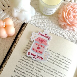 Reading is My Jam Magnetic Bookmark, Holographic Strawberry Bookmark ...
