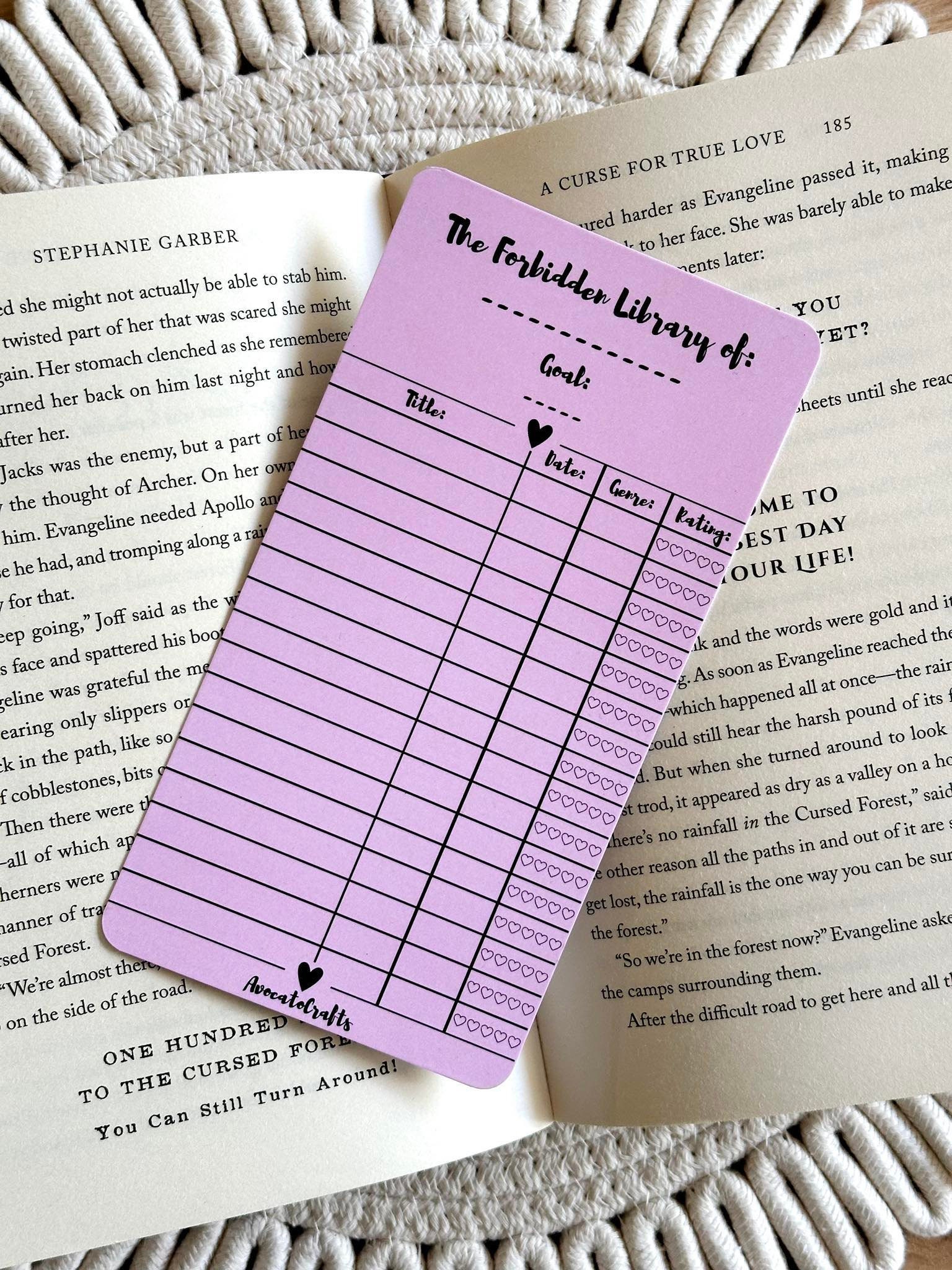 Reading Tracker, Library Card, Book Review Bookmark, Reading Journal ...