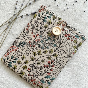 Linen Kindle Paperwhite and Scribe Case, Padded Kindle Sleeve, Floral ...