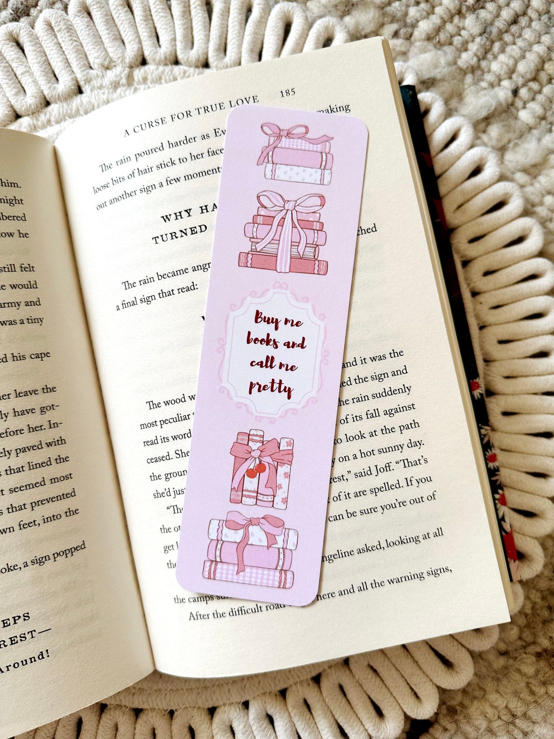 Coquette Bookmark, Cute Pink Bookmark, Bow Bookmark, Book Accessories ...