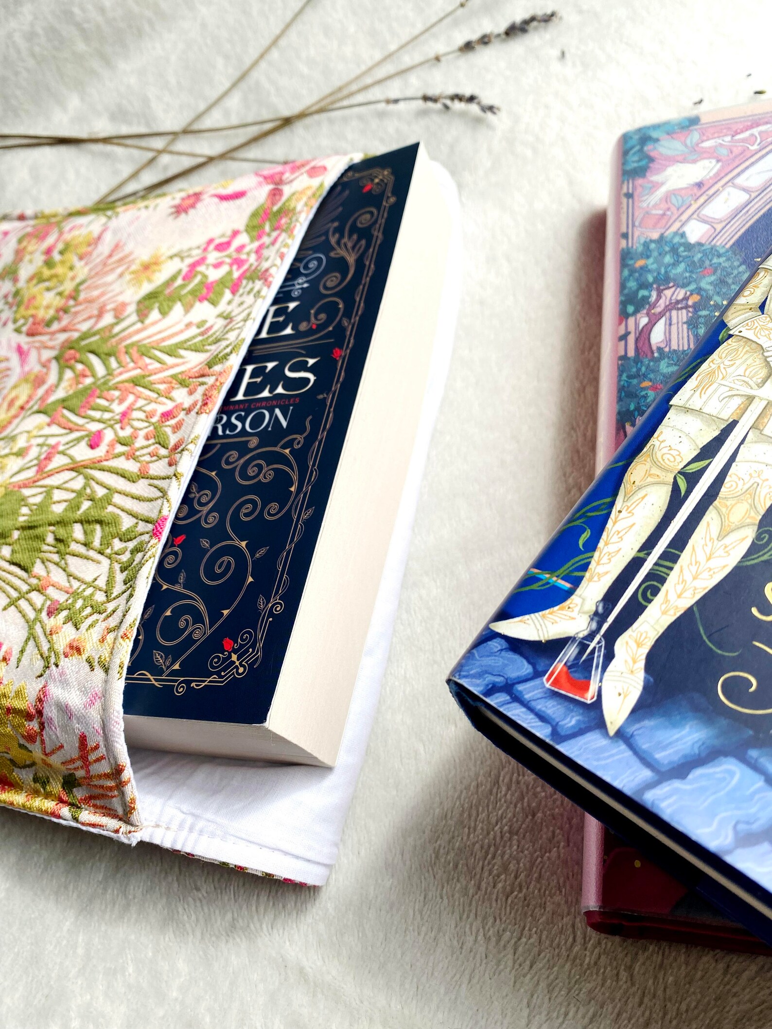 Floral Book Bag, Embossed Book Sleeve, Padded Book Purse, Book Pouch ...